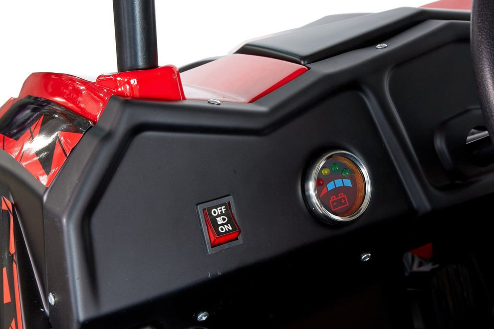 RED TurboTrek U1000 48v Ripper XL Big Kids Ride On UTV w/ Rubber Tires ...